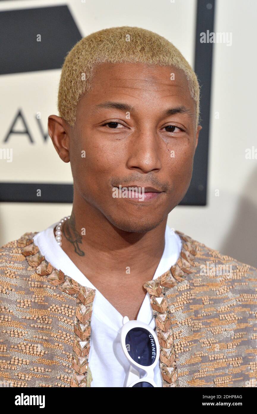 Pharrell Williams attends The 58th GRAMMY Awards at Staples Center on ...