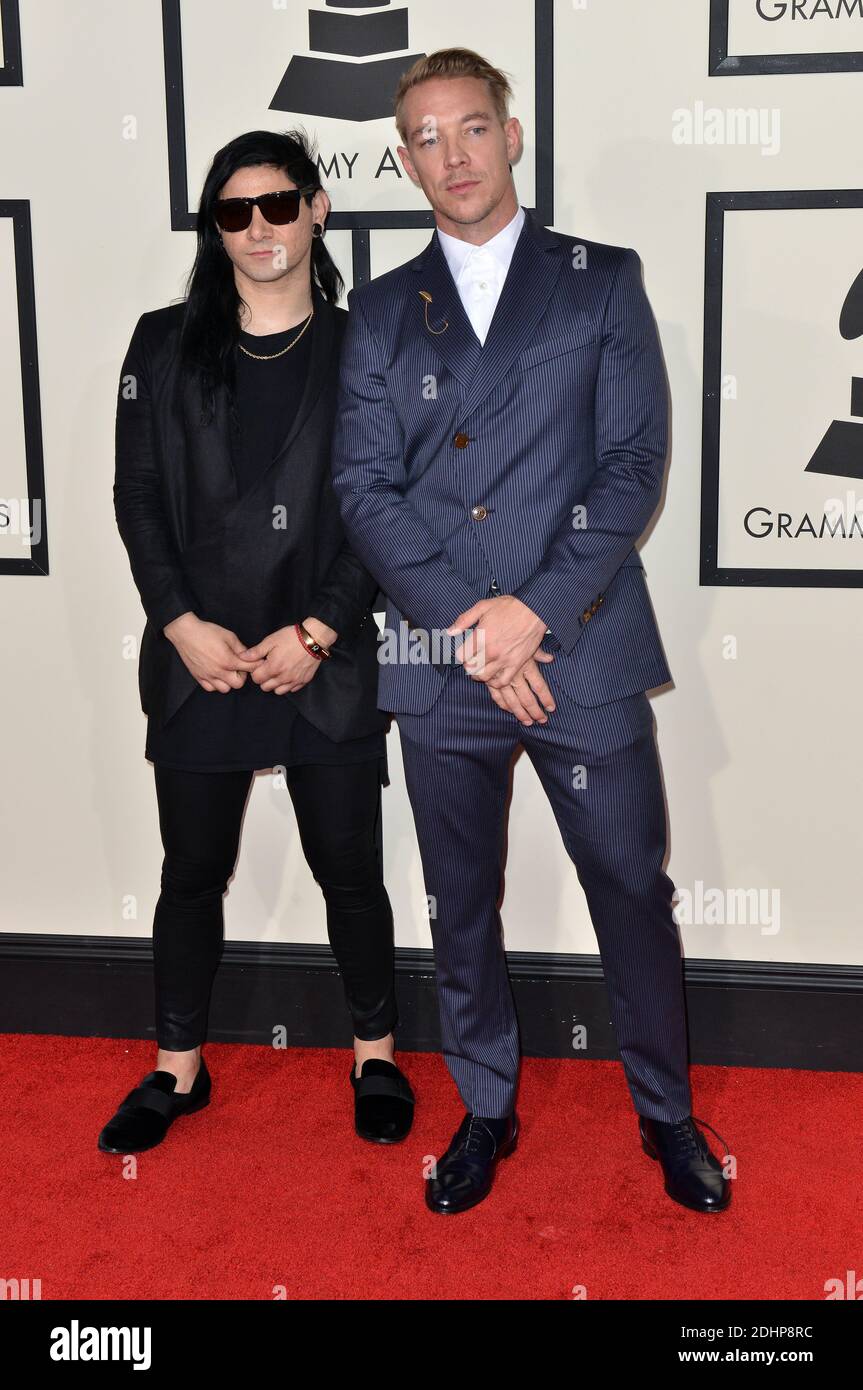 Skrillex and Diplo attend The 58th GRAMMY Awards at Staples Center on ...