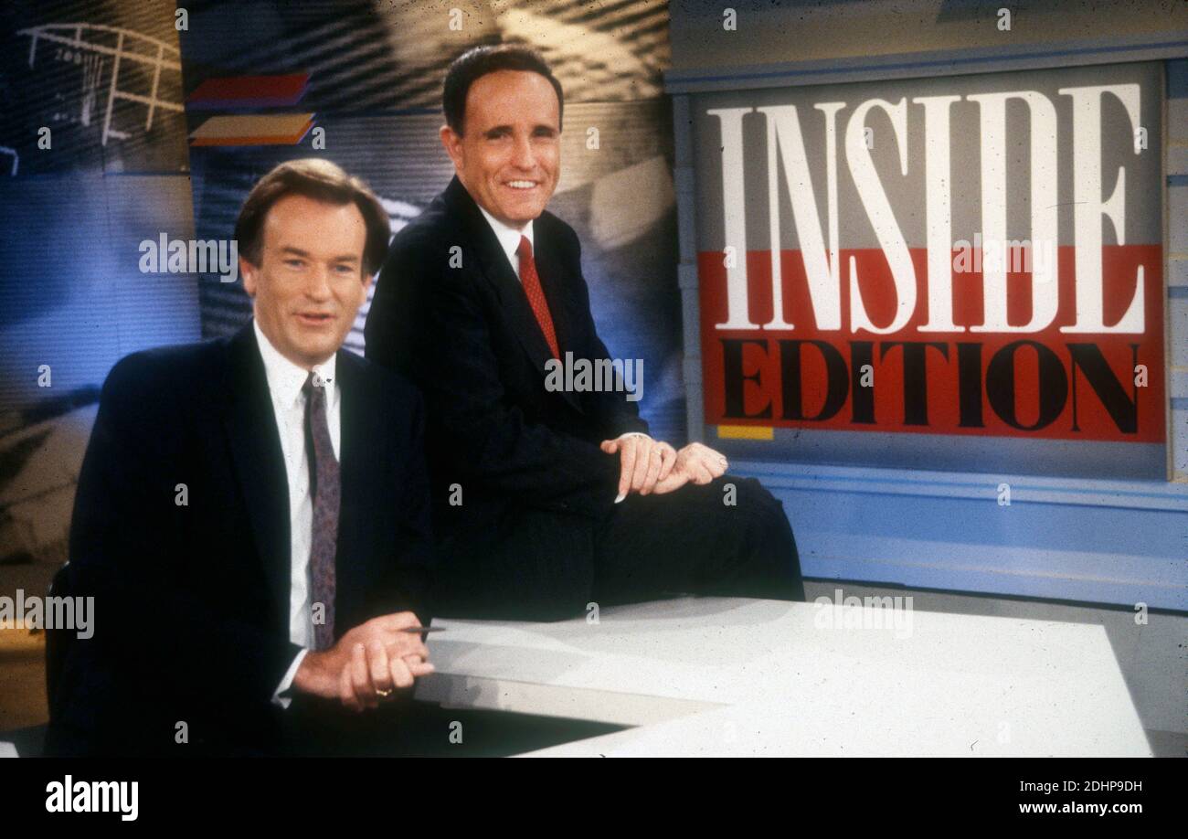 1990 FILE PHOTO New York, NY Bill O'Reilly Rudy Giuliani Photo by Adam ...