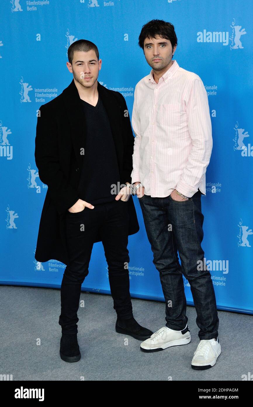 Nick Jonas and Andrew Neel attending the 'Goat' Photocall during the ...