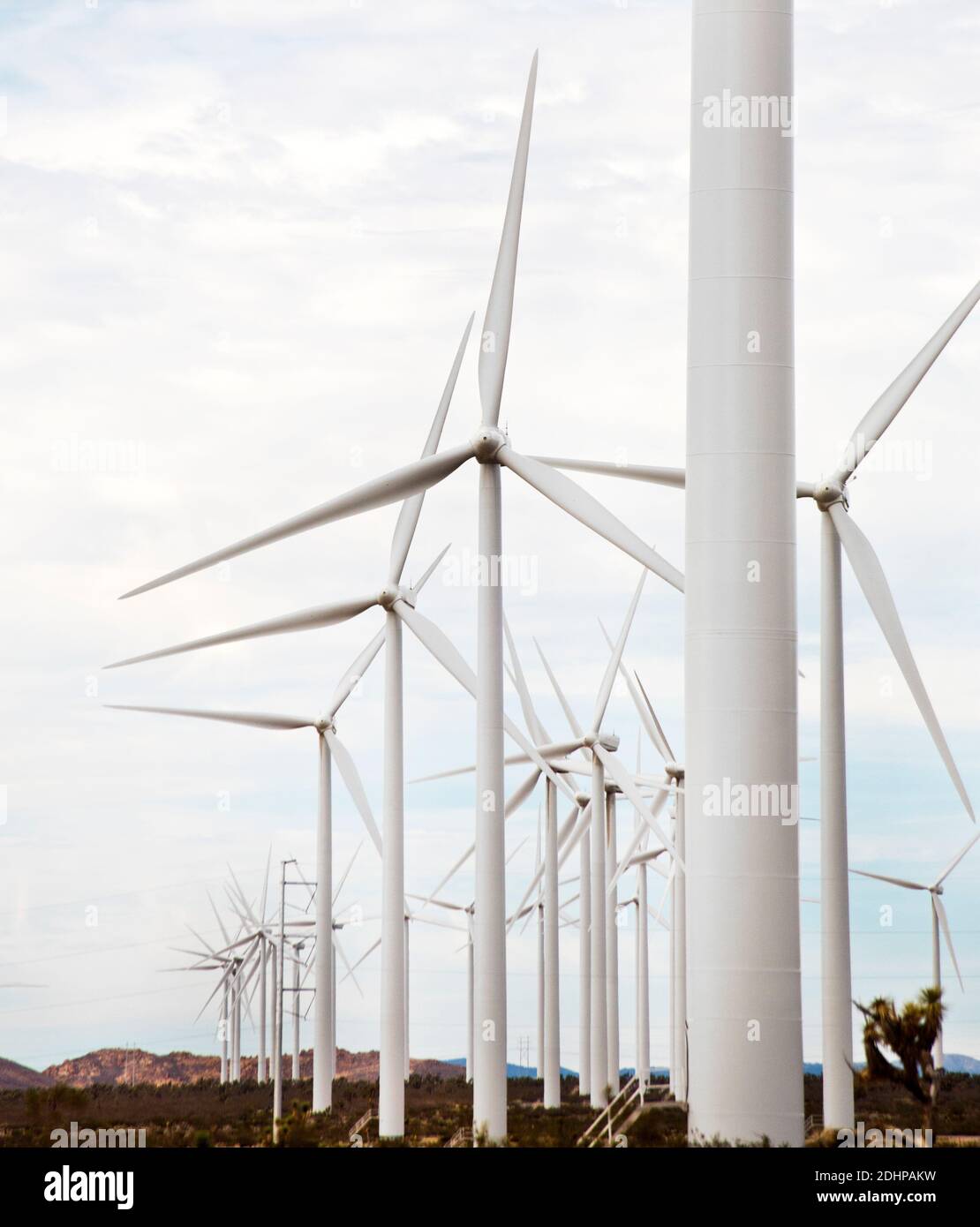 Wind Turbines in the Mojave Desert Stock Photo - Alamy