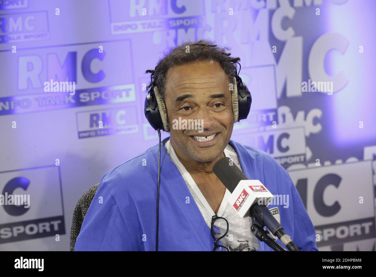 Exclusive - Yannick Noah at the 'Moscato Show' sport talk show on RMC ...