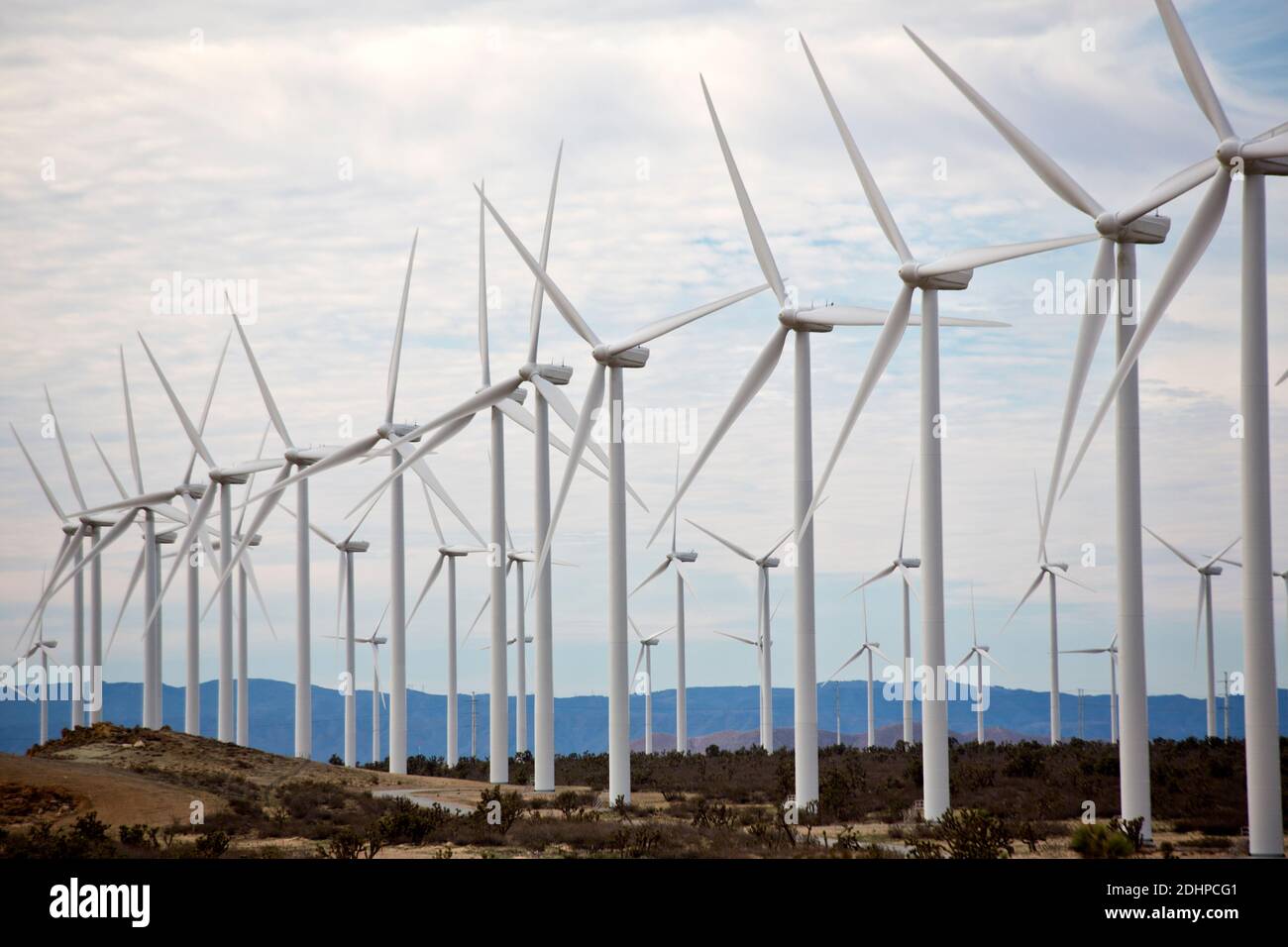 Wind Turbines in the Mojave Desert Stock Photo - Alamy