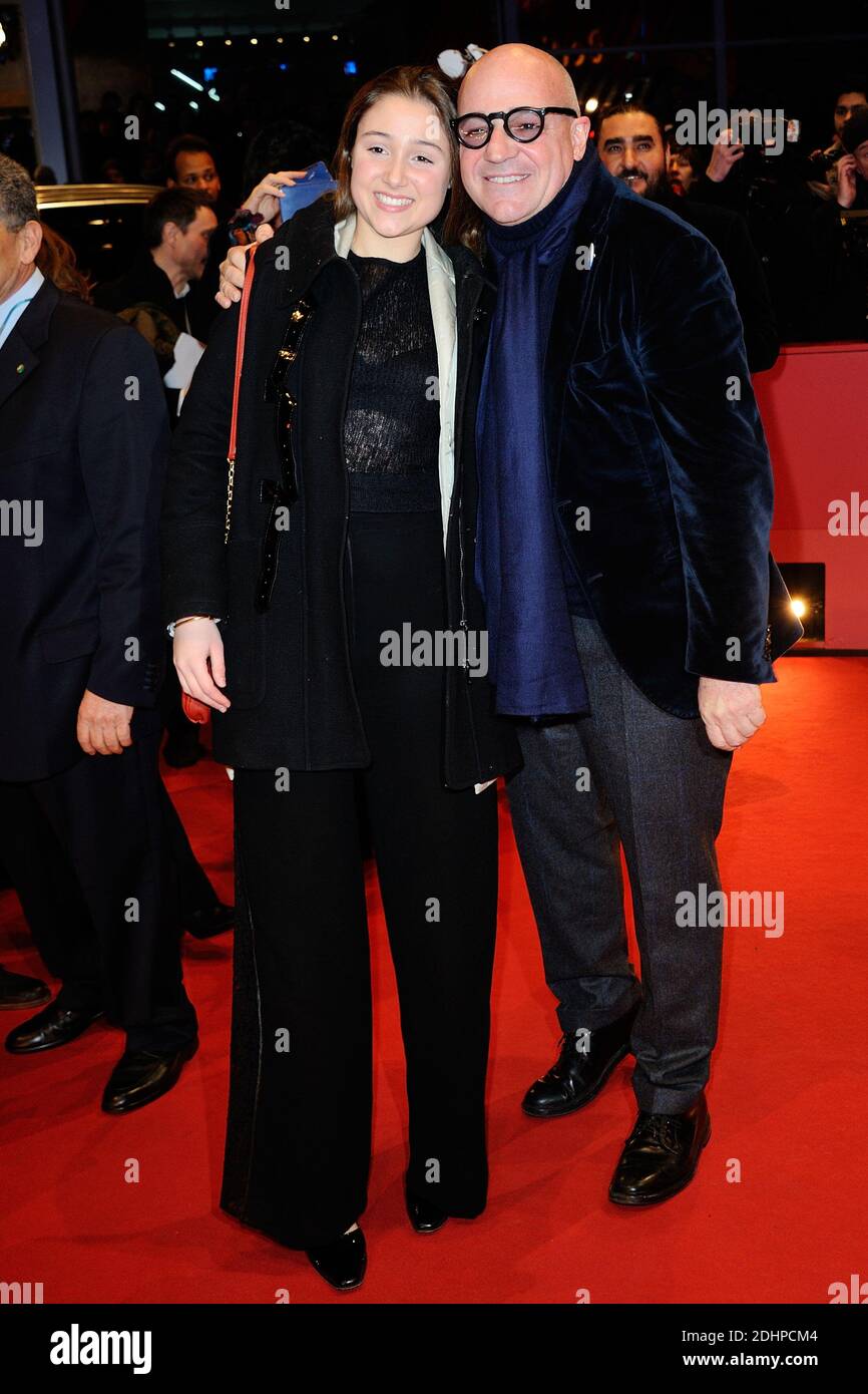 Gianfranco Rosi and his daughter attending the Red Carpet before the ...