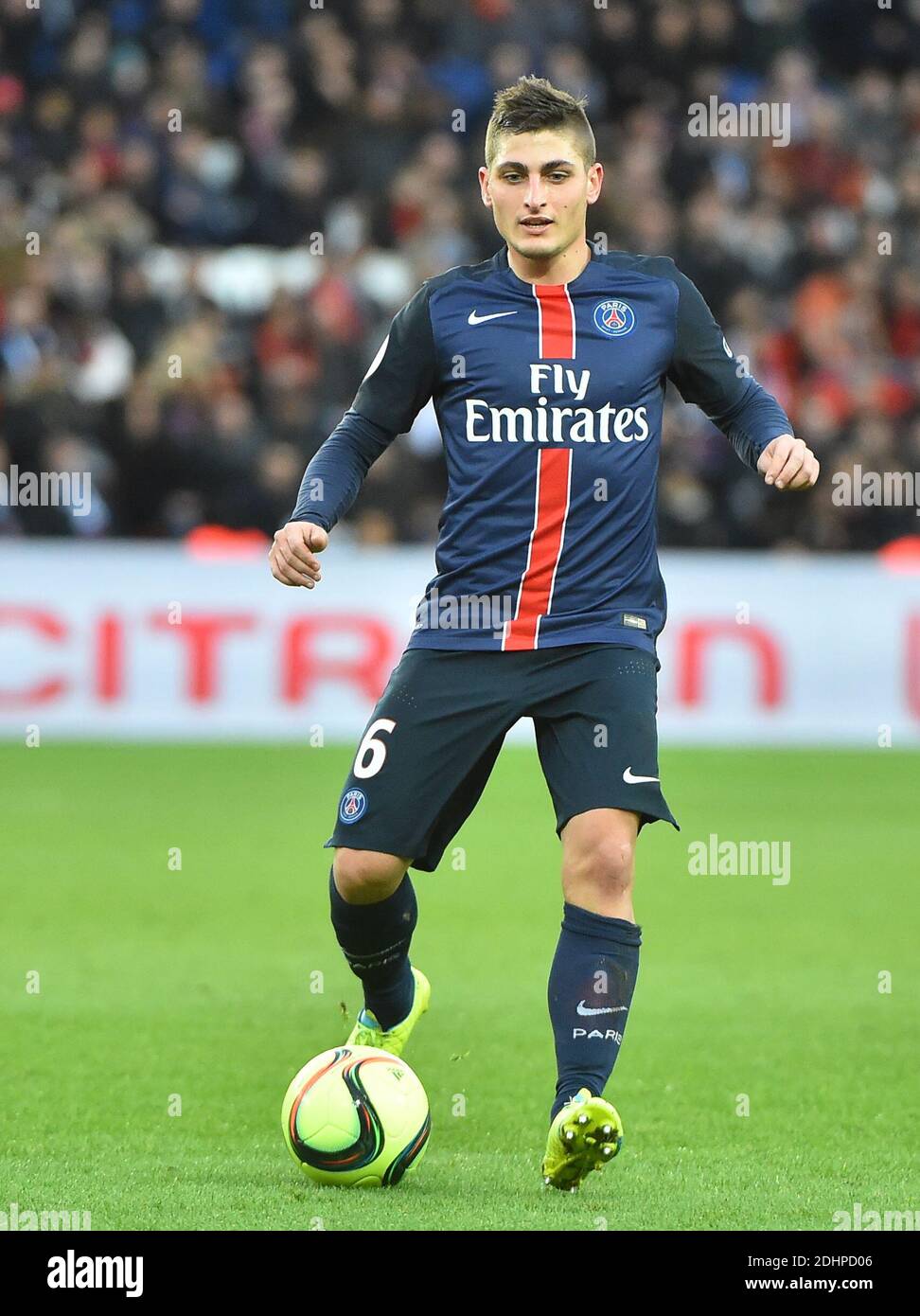 PSG's Marco Verrati during the French First League soccer match, Paris ...