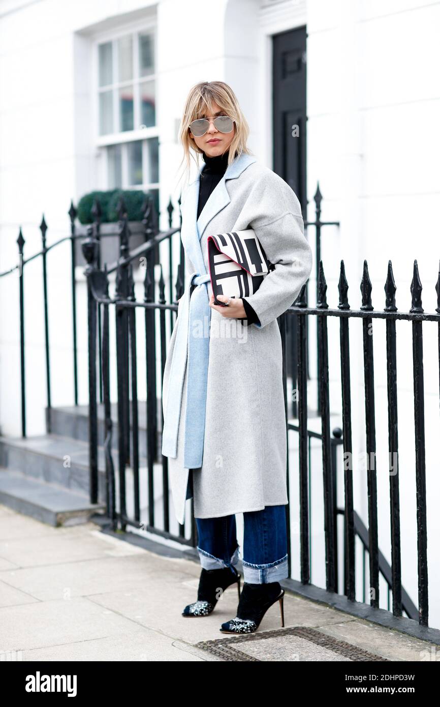 Street style, Natalia Georgala arriving at Barbara Casasola Fall-Winter ...