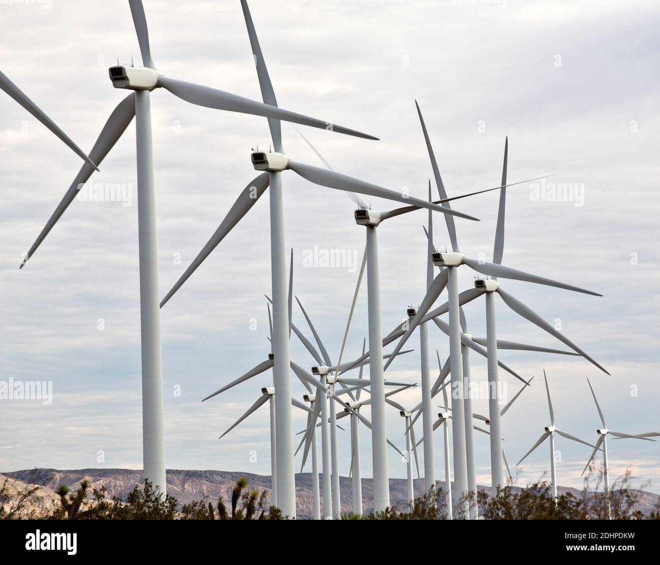 Wind Turbines in the Mojave Desert Stock Photo - Alamy