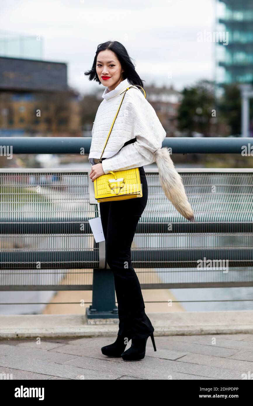Street style, Tiffany Hsu arriving at Mary Katrantzou Fall-Winter 2016 ...