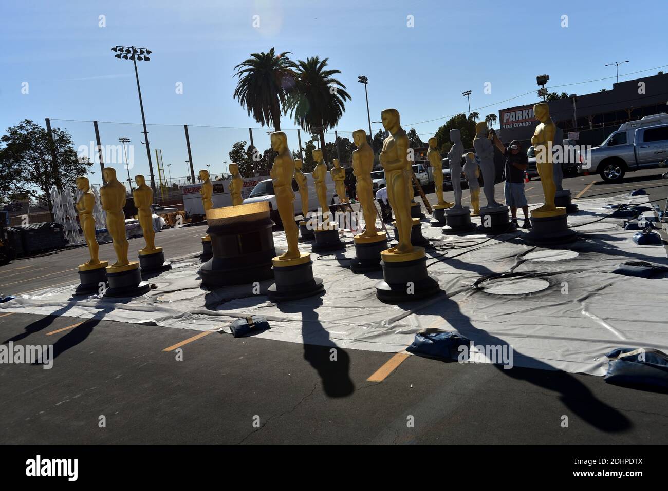 The 88th Academy Awards set-up. Los Angeles, CA, USA, on February 24 ...