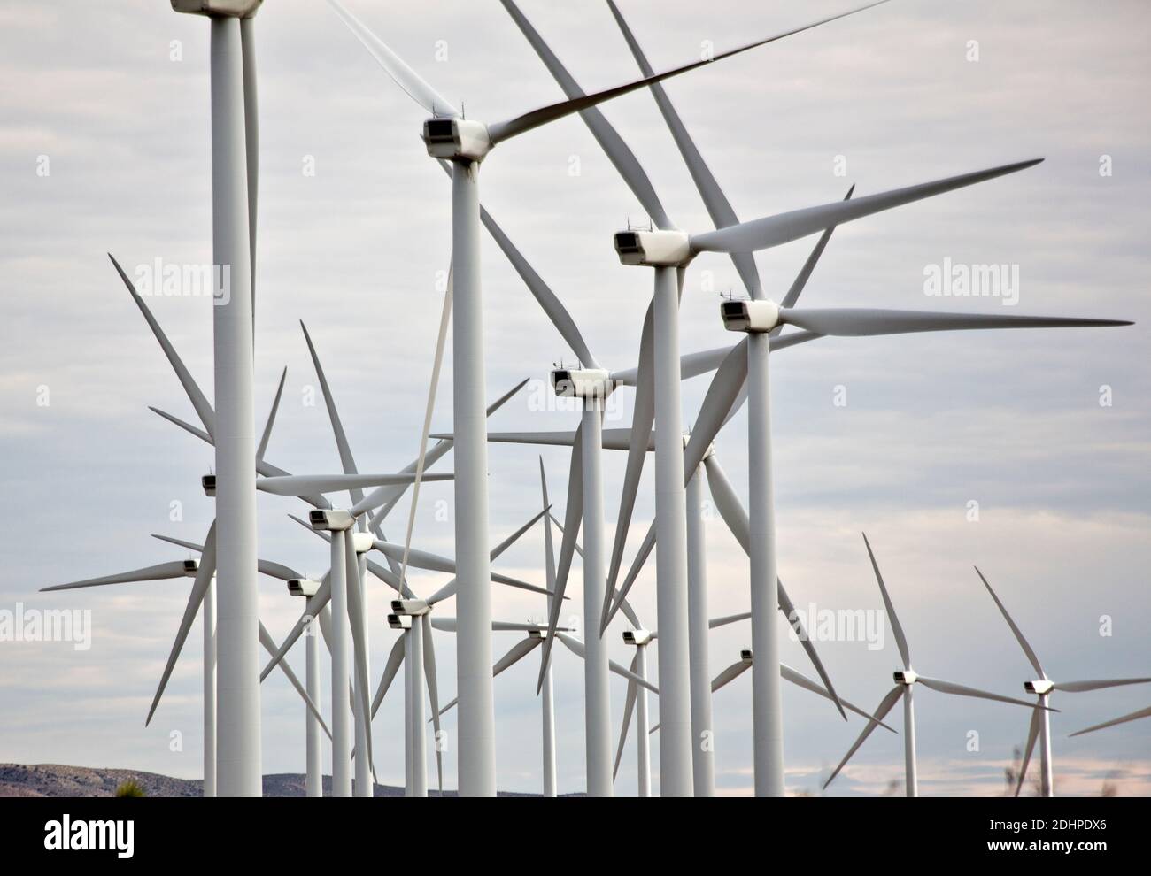 Wind Turbines in the Mojave Desert Stock Photo - Alamy