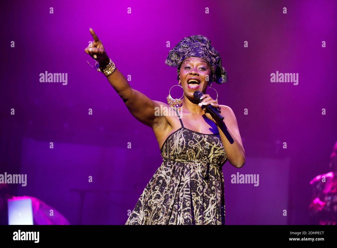Zouk Machine performing during the Top 50 concert held at Zenith Rouen ...