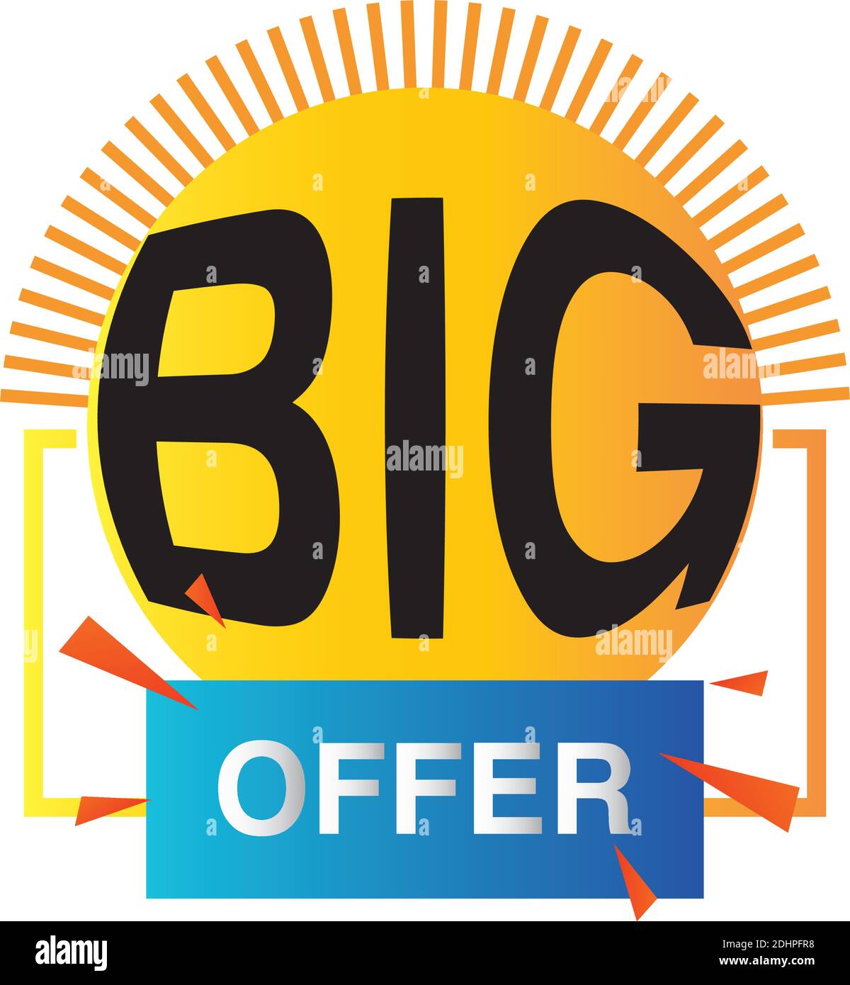 special offer season, big offer text advertising vector illustration ...