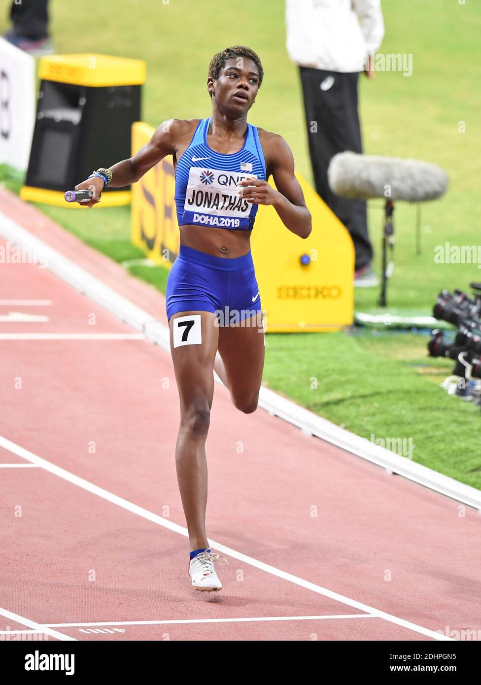 Wadeline Jonathas (USA). 4x400 metres relays Gold Medal. IAAF World ...