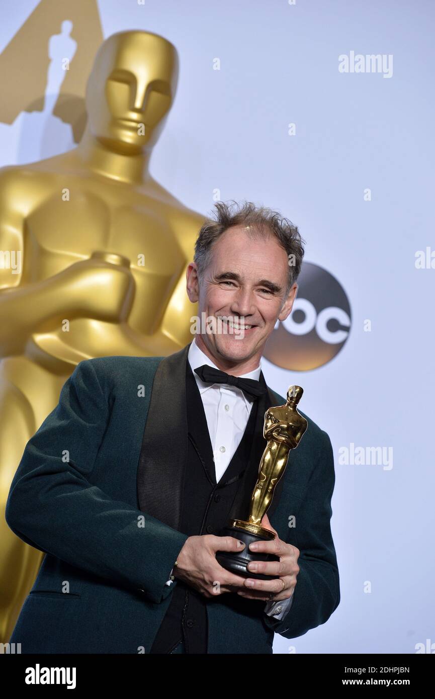 Actor Mark Rylance, winner of the award for Best Actor in a Supporting ...