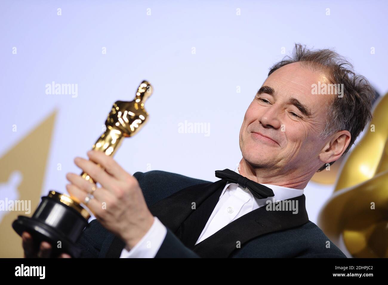 Actor Mark Rylance, winner of the award for Best Actor in a Supporting ...