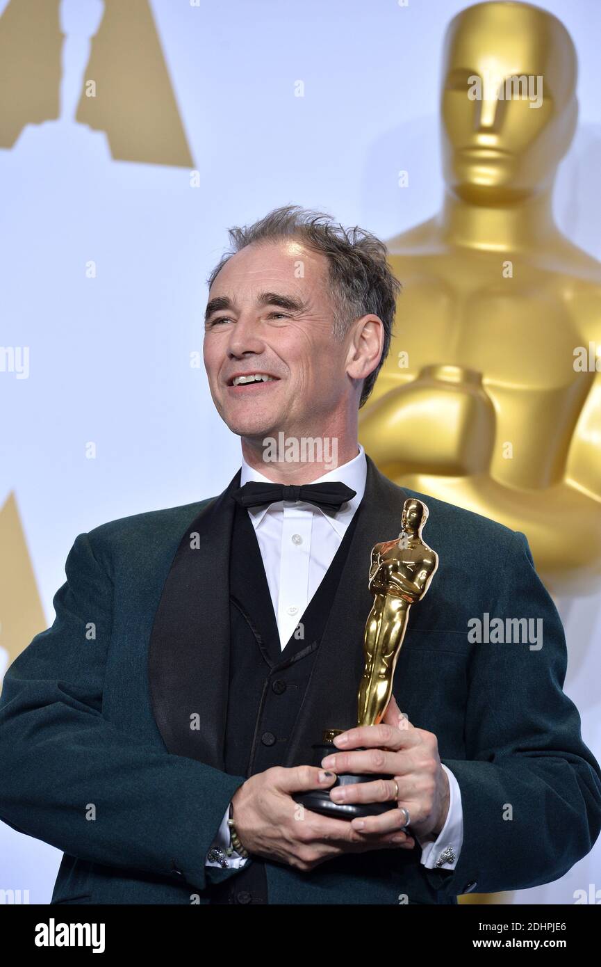 Actor Mark Rylance, winner of the award for Best Actor in a Supporting ...