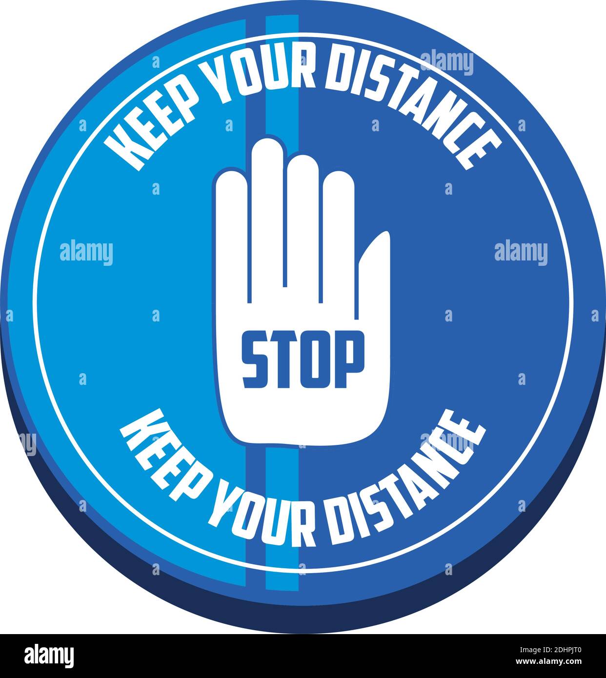 prevention of covid 19, sign board with stop hand keep your distance ...