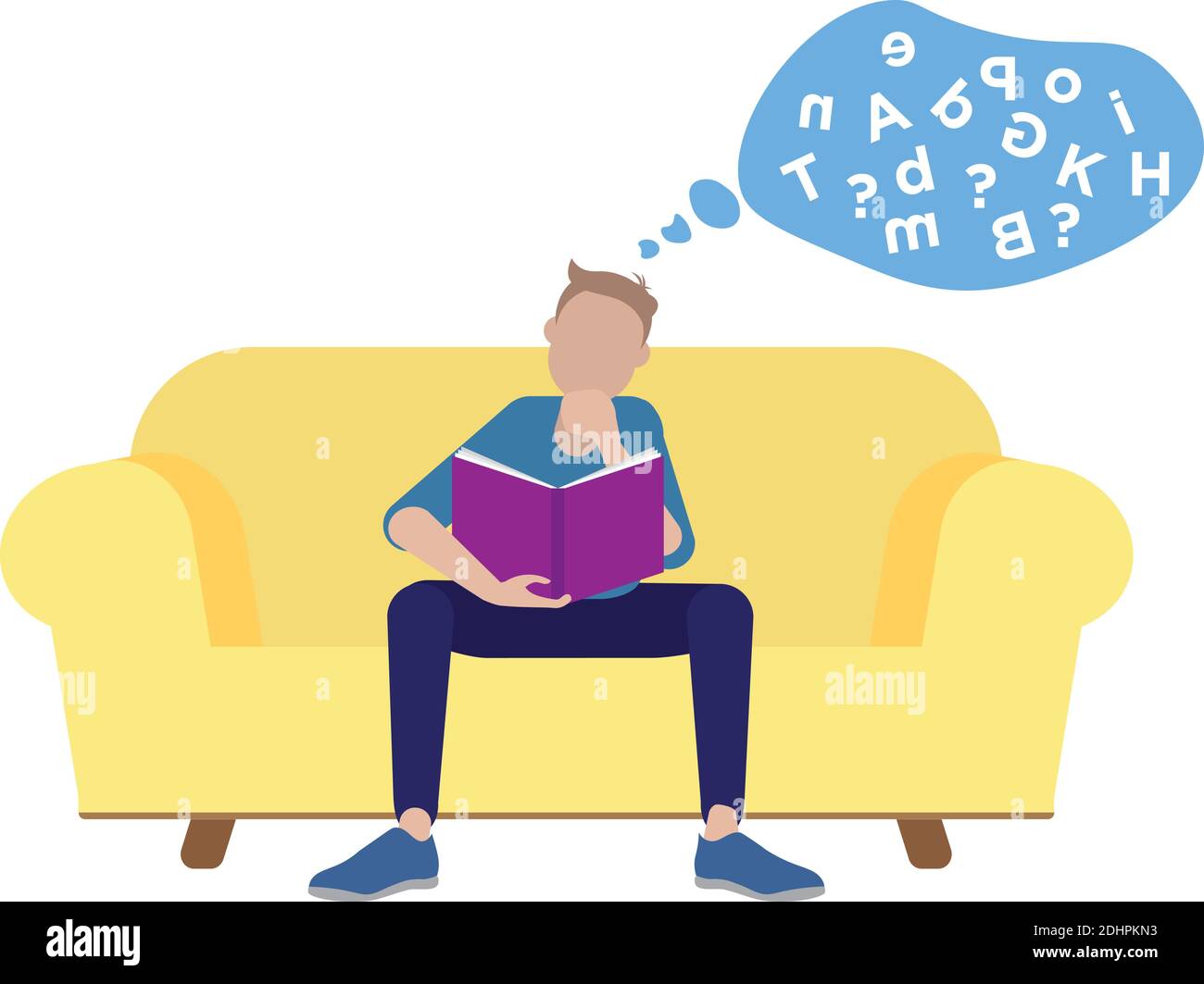 Learning to read adult Stock Vector Images - Alamy