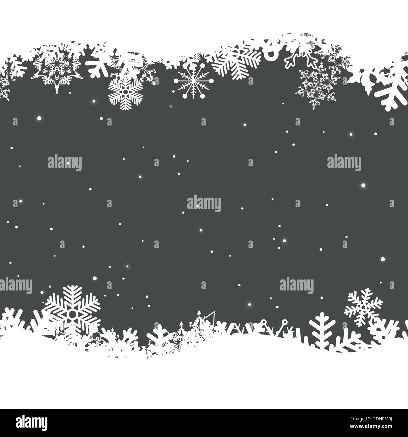 Winter gray background with snowflakes. Vector Illustration. Merry ...