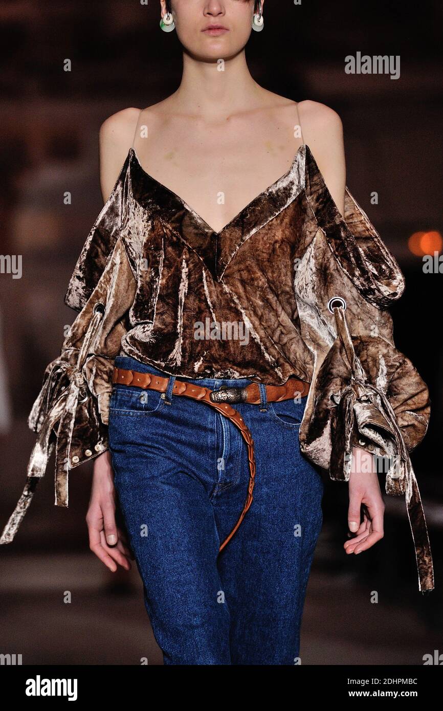 A model walks the runway during the Y Project show as part of Paris ...