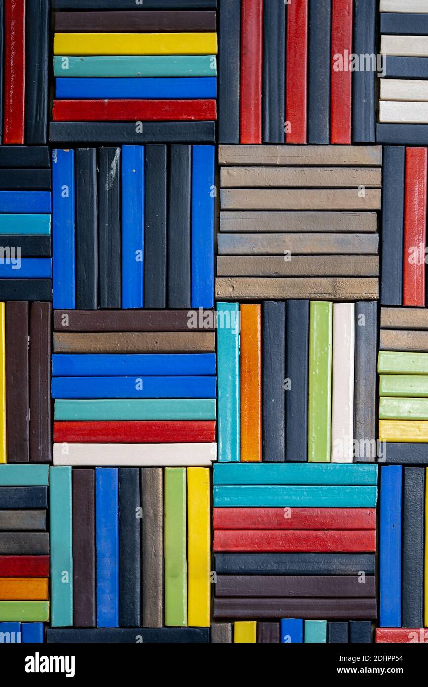 Cement arts pattern colourful background like the arranged books on the ...