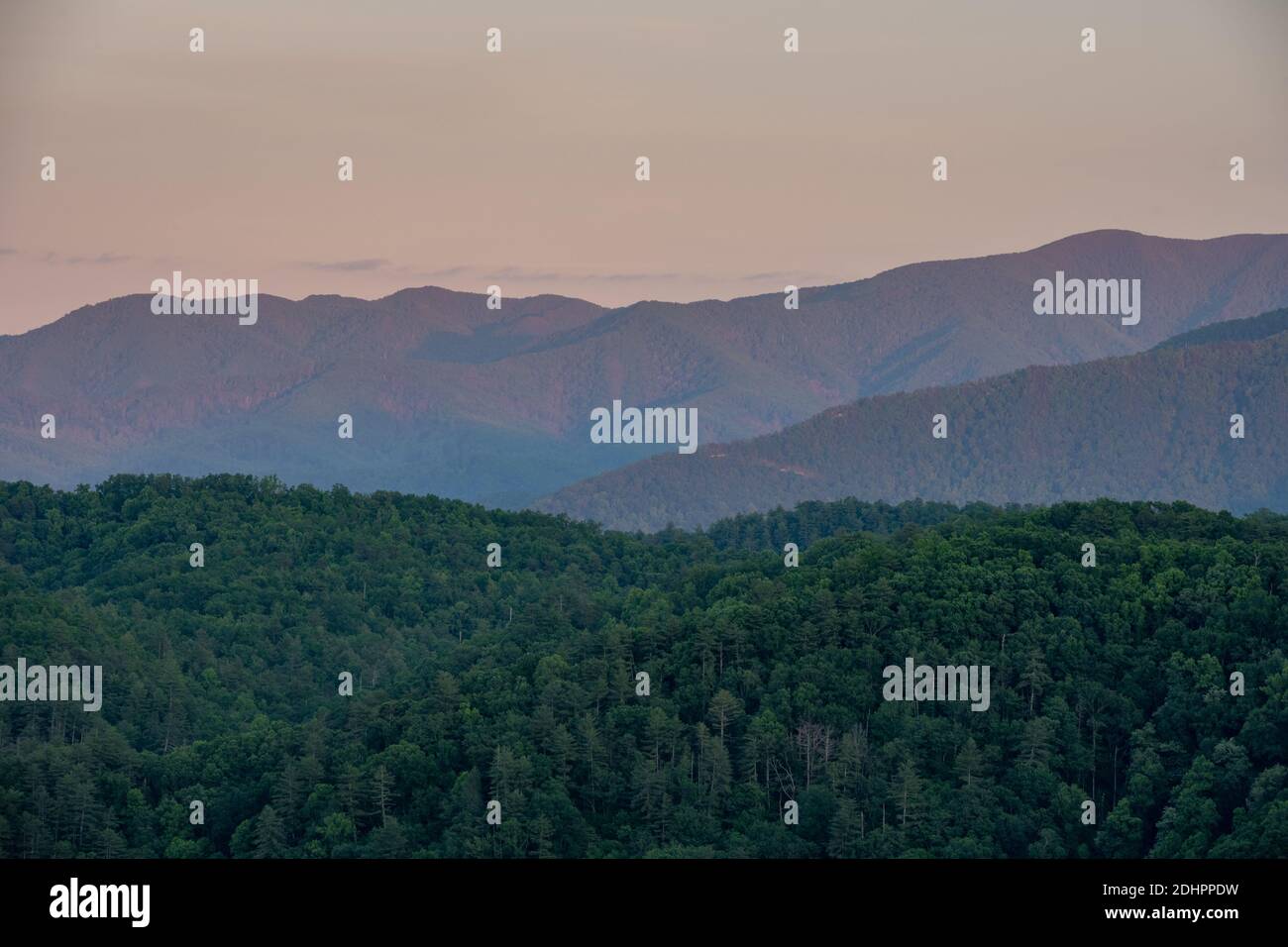 Smoky Mountain Ridge at Sunset From Foothills Parkway Stock Photo - Alamy
