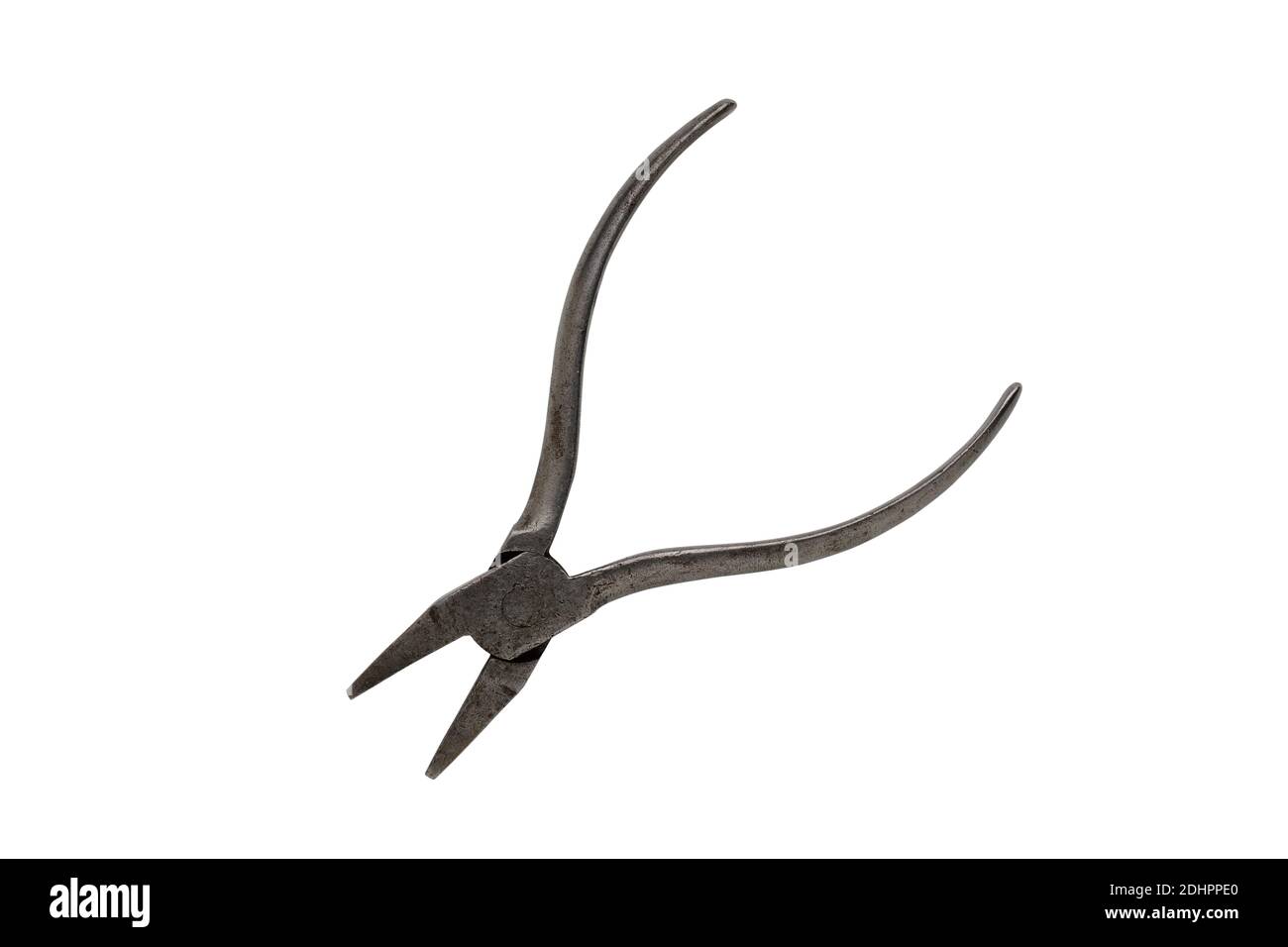 Old pliers with rust isolated on a white background. isolated on a ...