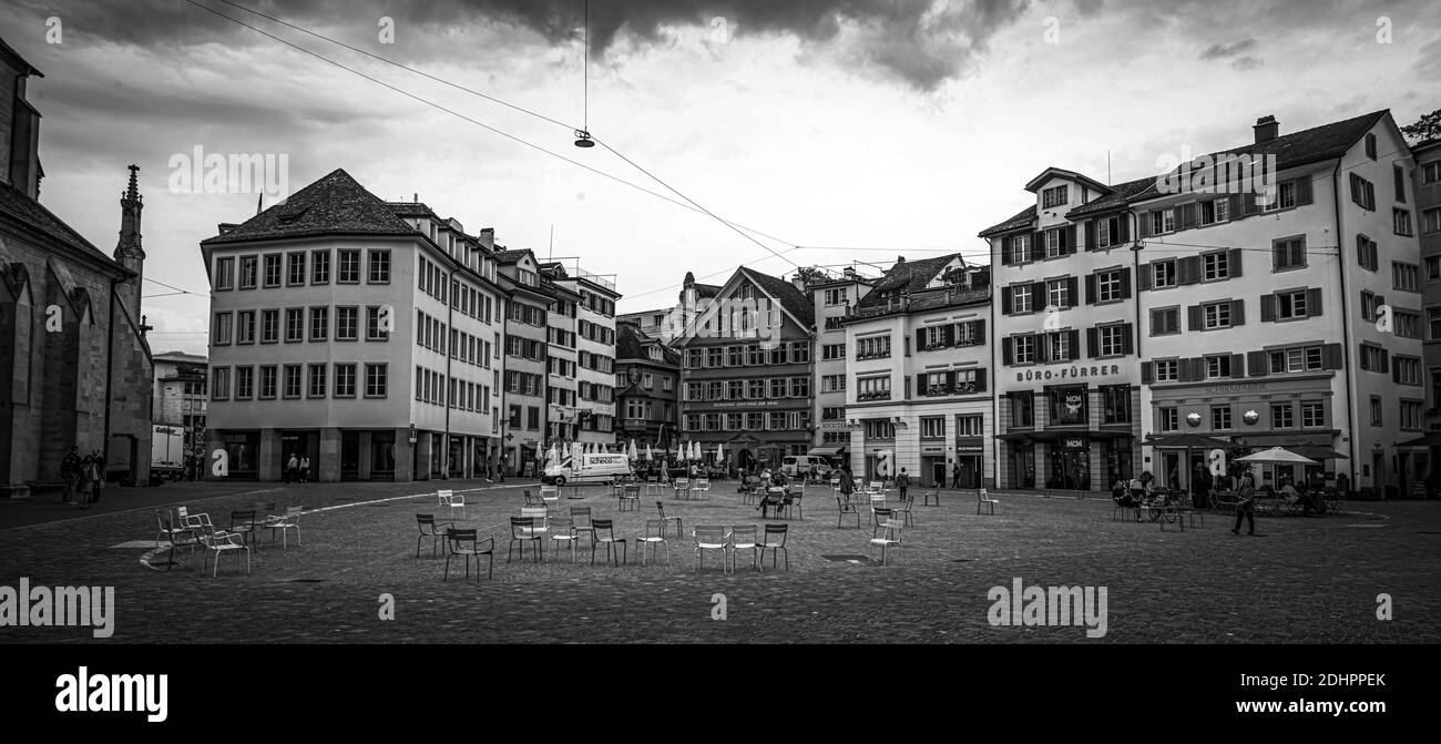 Market Square in the Historic district of Zurich in Switzerland- ZURICH ...