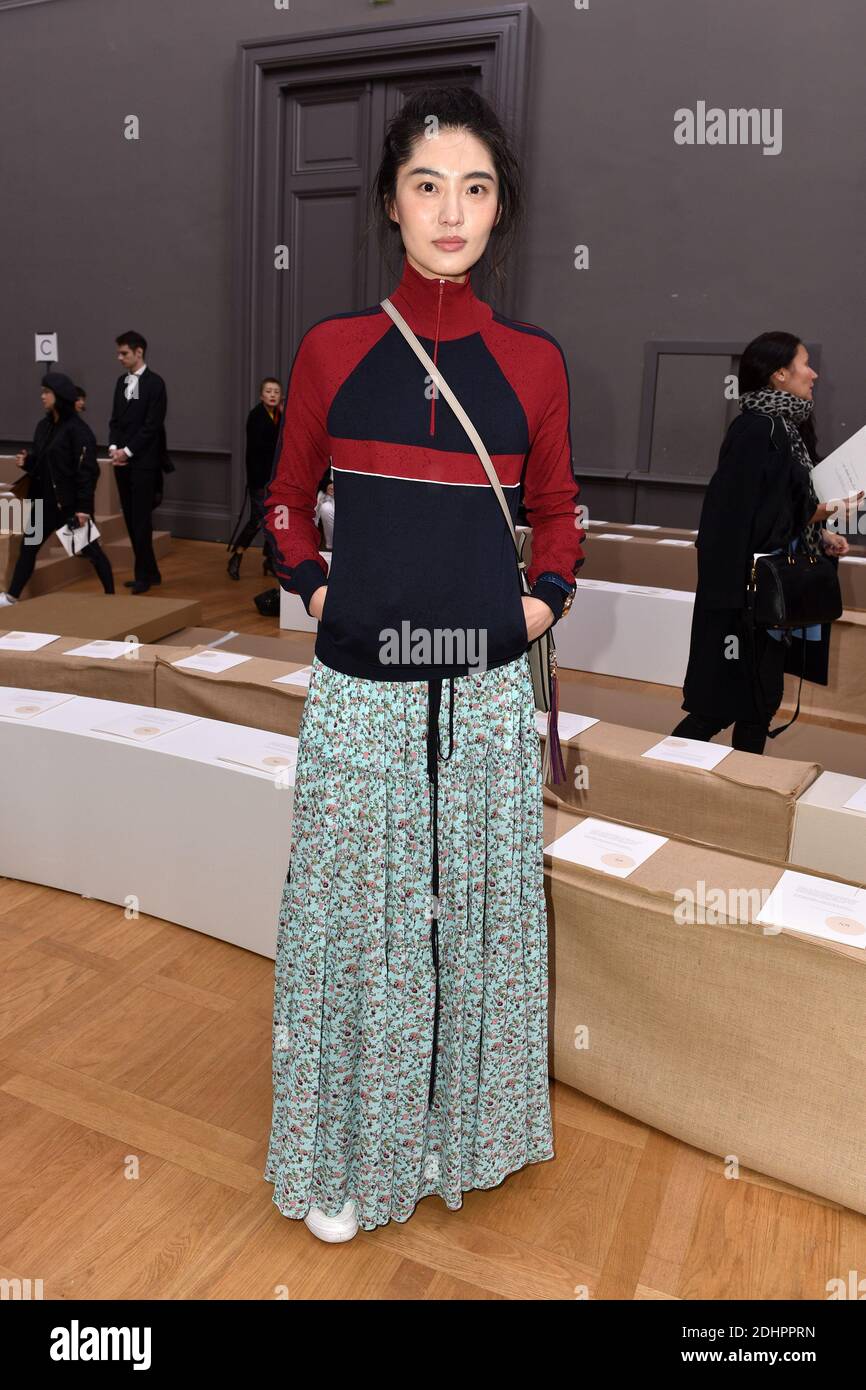 Bonnie Chen attending Chloe show as part of Paris Fashion Week Fall ...
