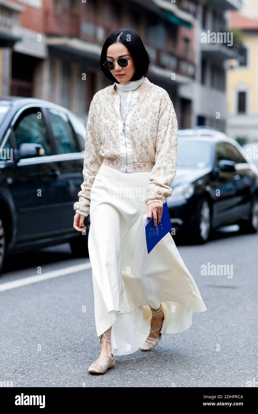 Street style, Yoyo Cao arriving at ETRO Fall-Winter 2016-2017 show held ...