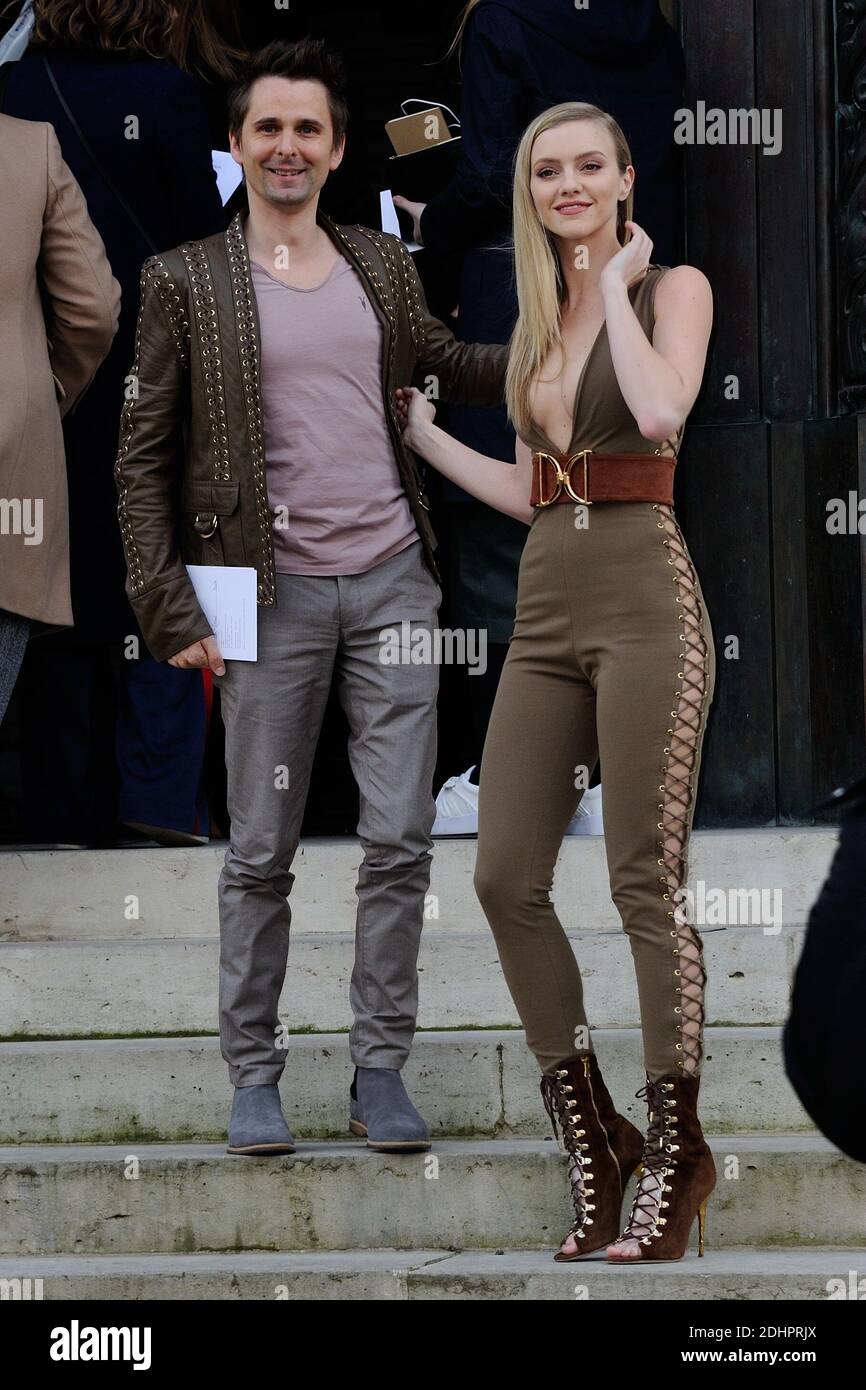 Matthew Bellamy (Muse) and his girlfriend Elle Evans arriving to the ...