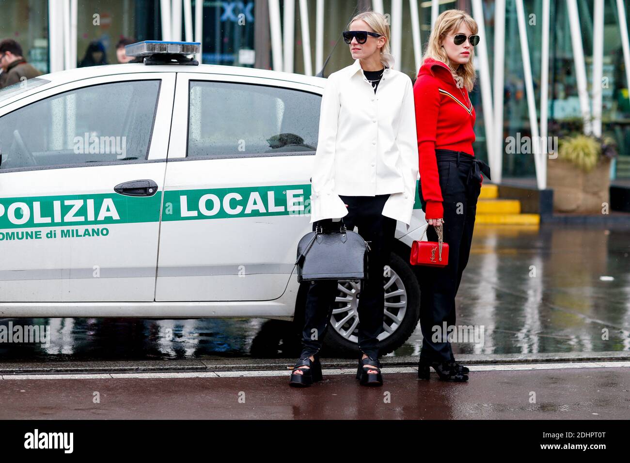 Street style, Celine Aagaard and Annabel Rosendahl arriving at Jil ...