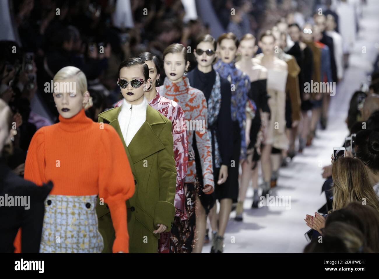 A model walks the runway during the Christian Dior show as part of ...