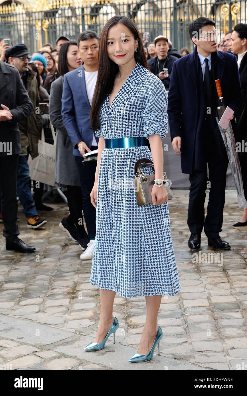 May Wang attending the Christian Dior show as part of Paris Fashion ...