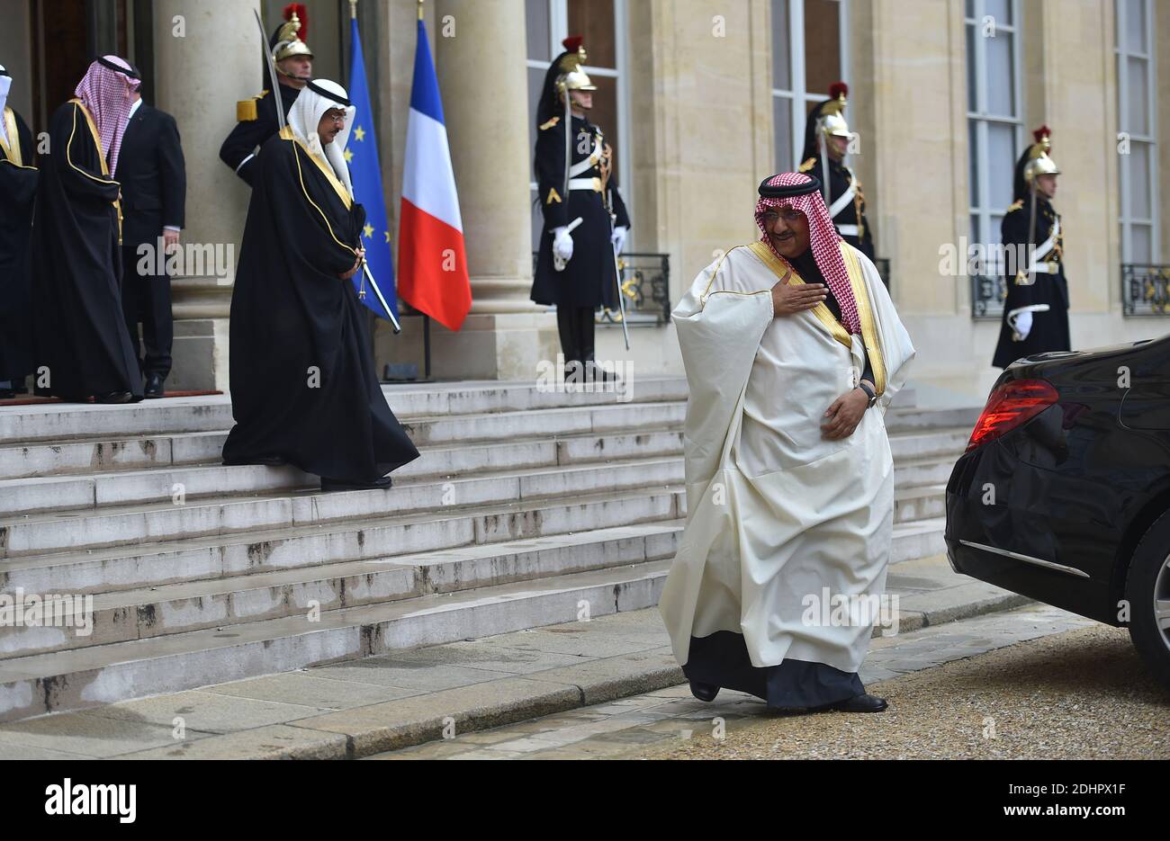 Saudi Crown Prince Mohammed Bin Nayef Al Saud leaves the Elysee Palace ...