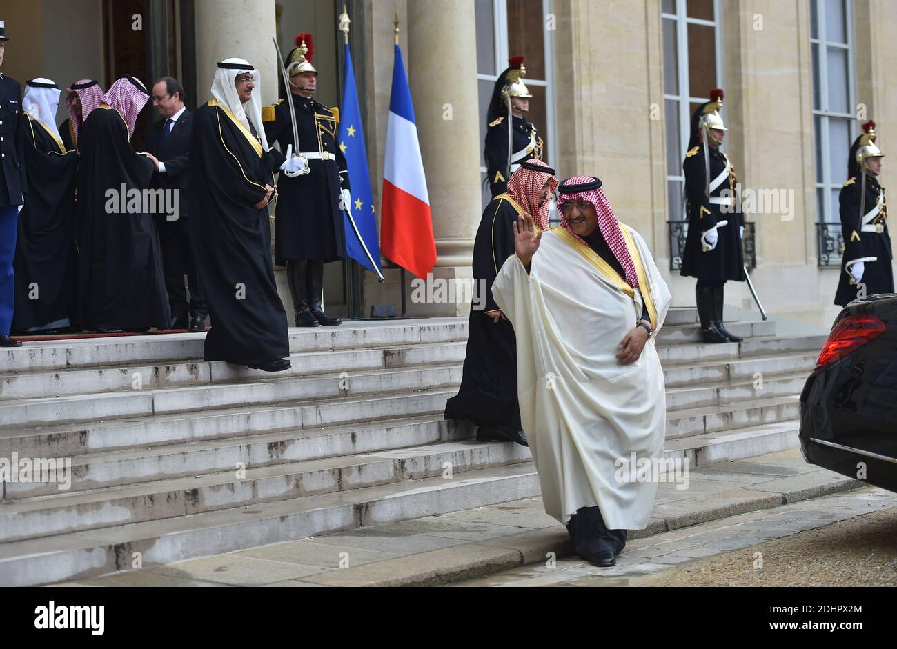 Saudi Crown Prince Mohammed Bin Nayef Al Saud leaves the Elysee Palace ...