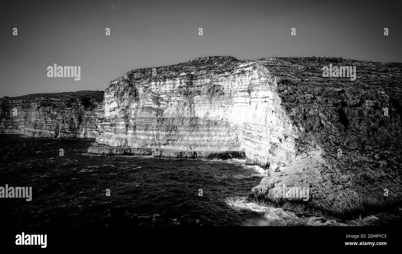The cliffs of Gozo Malta from above Stock Photo - Alamy