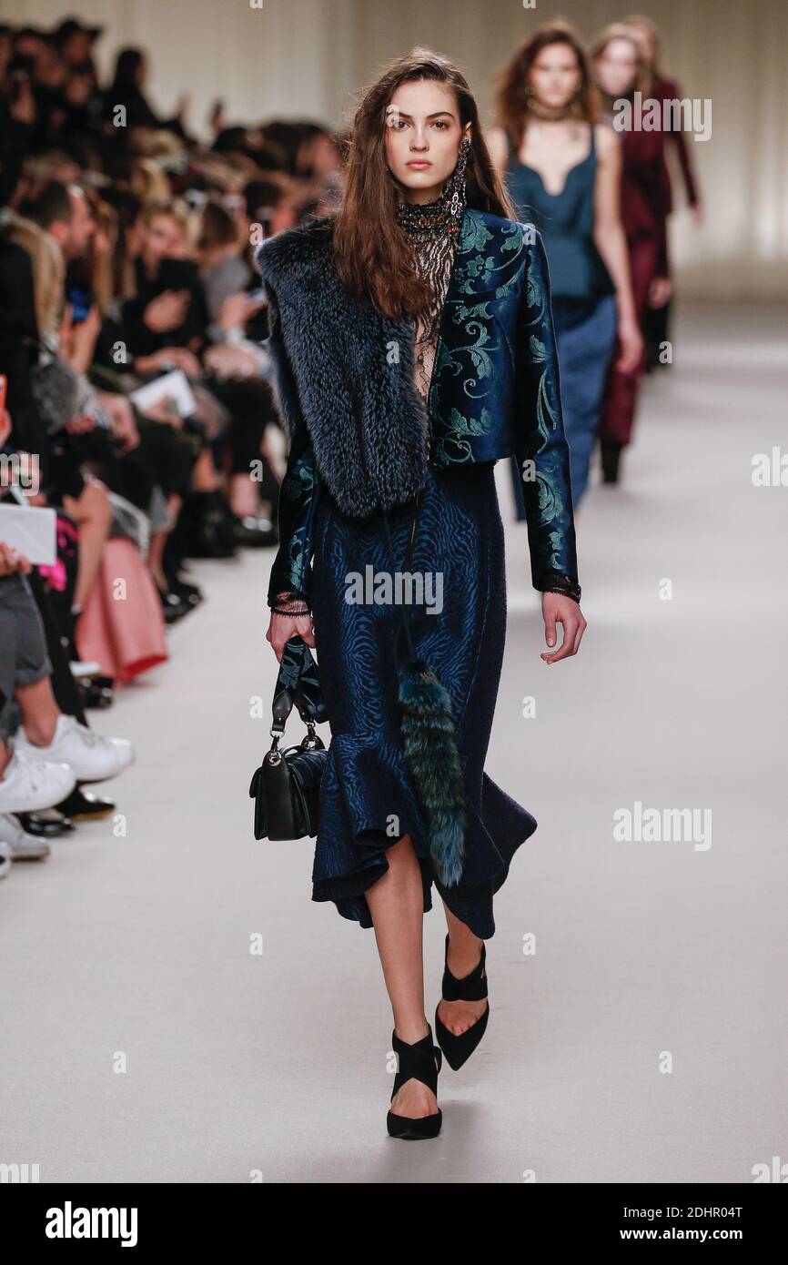 A model walks the runway during the Lanvin show as part of Paris Fall ...