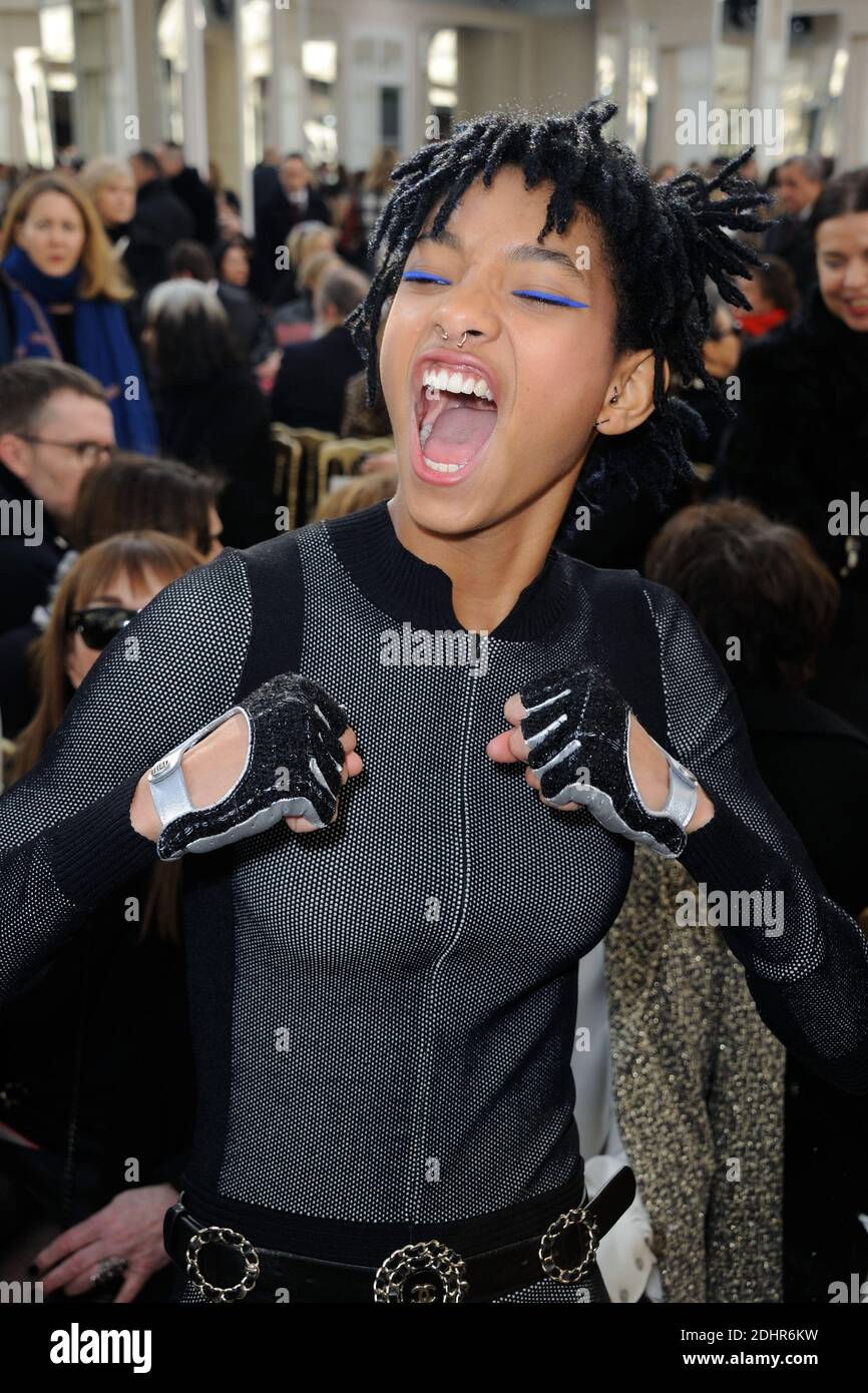 Willow Smith attending the Chanel show as part of the Paris Fashion ...