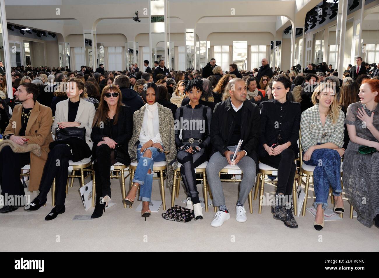 Willow Smith and Jada Pinkett Smith attending the Chanel show as part ...