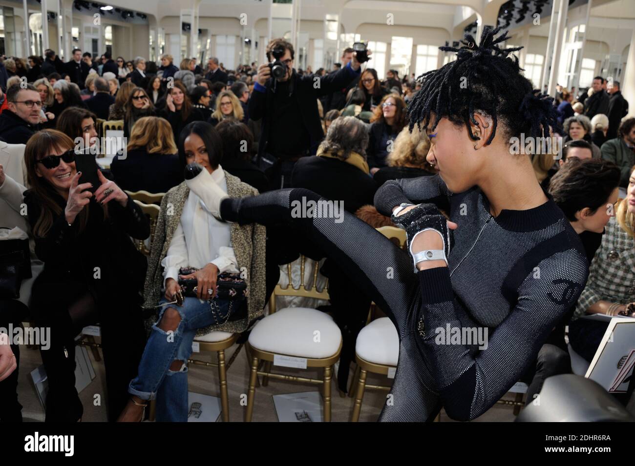 Willow Smith and Jada Pinkett Smith attending the Chanel show as part ...