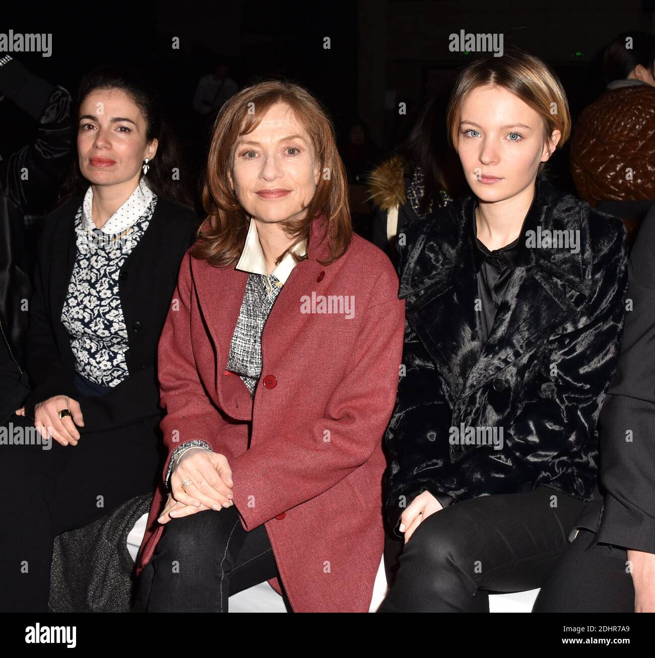 Yael Naim, Isabelle Huppert and Diane Rouxel attending at Agnes B show ...