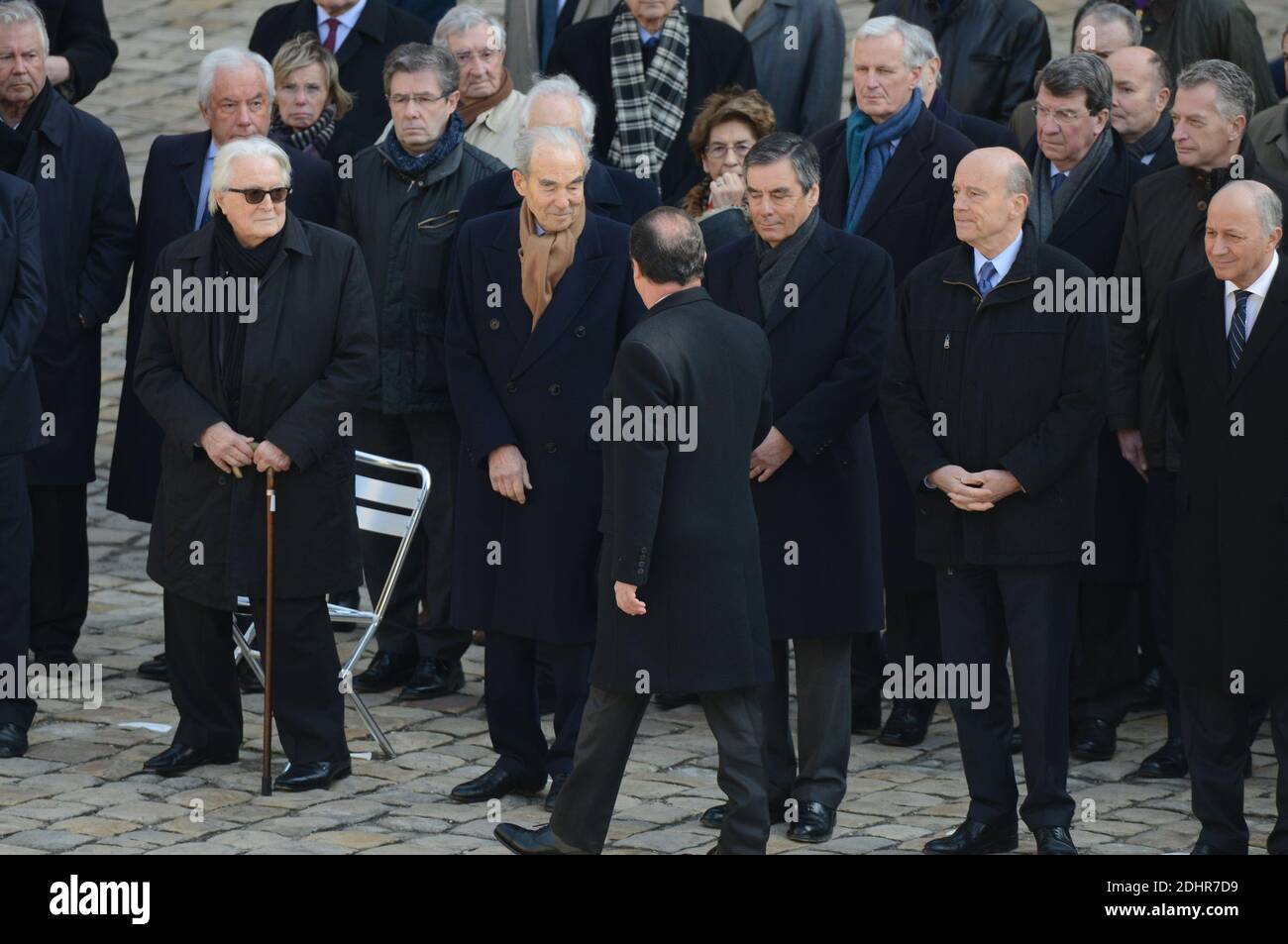L-R : Roland Dumas, Robert Badinter, Francois Fillon, Alain Juppe ...