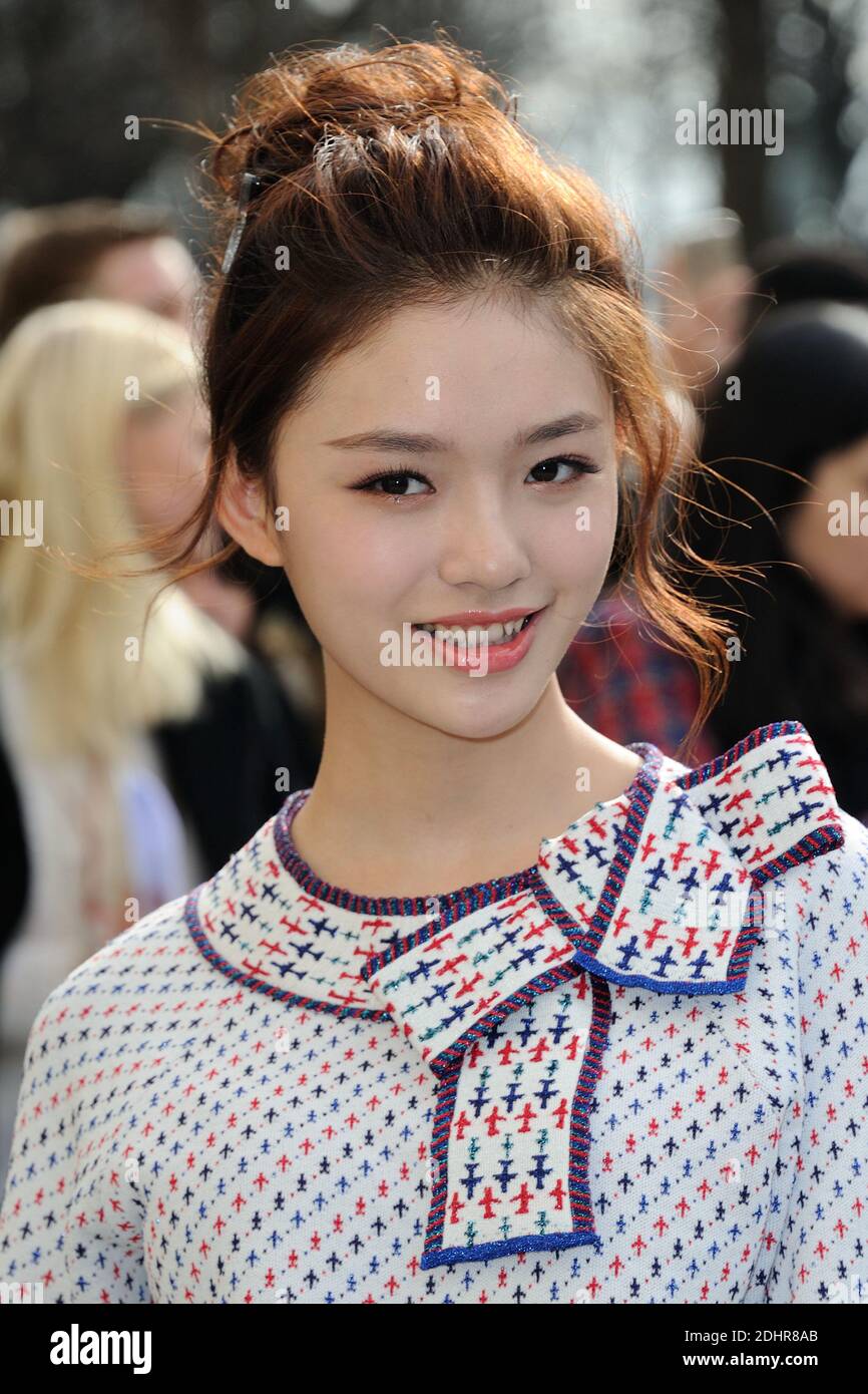 Lin Yun arriving to the Chanel show as part of Fall/Winter 2016/2017 ...