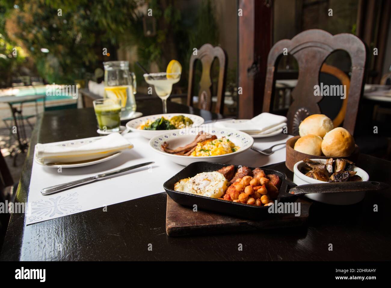 Brunch served at boutique hotel Stock Photo - Alamy