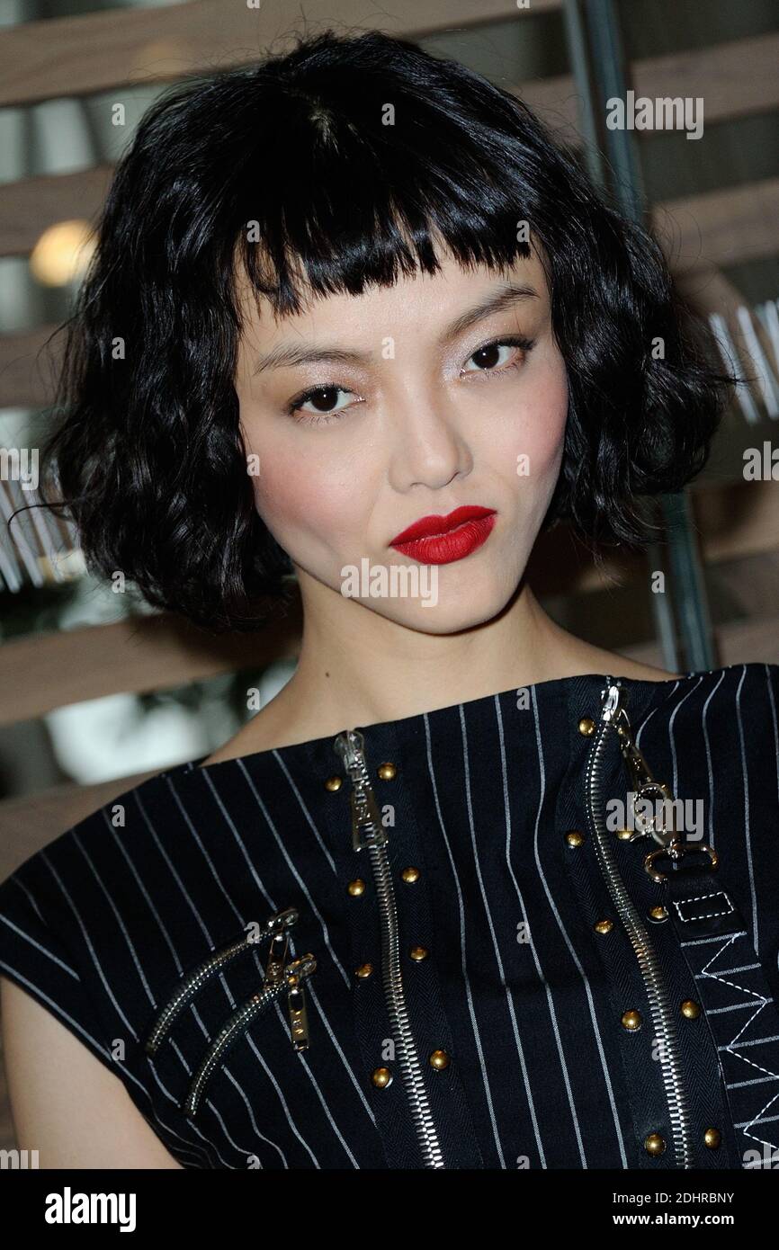 Rila Fukushima attending the photocall before the Louis Vuitton show as ...