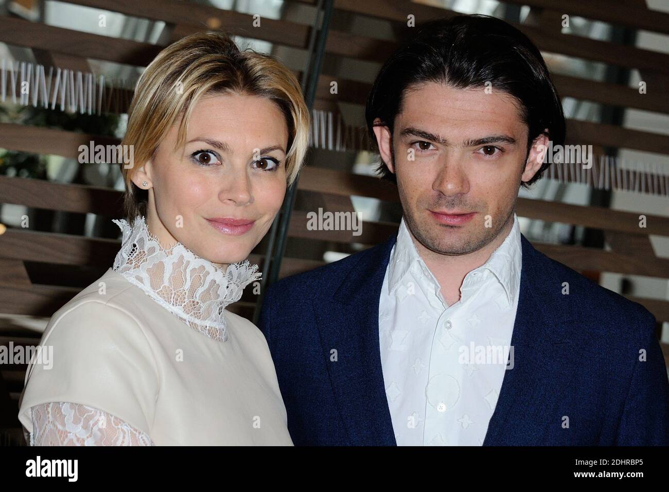 Gautier Capucon and his wife Delphine Capucon attending the photocall ...