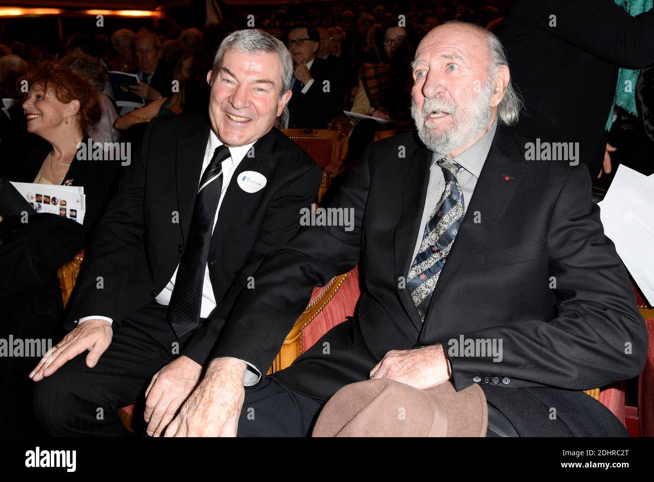 Martin Lamotte (g) et Jean-Pierre Marielle lors du 10e gala annuel de ...