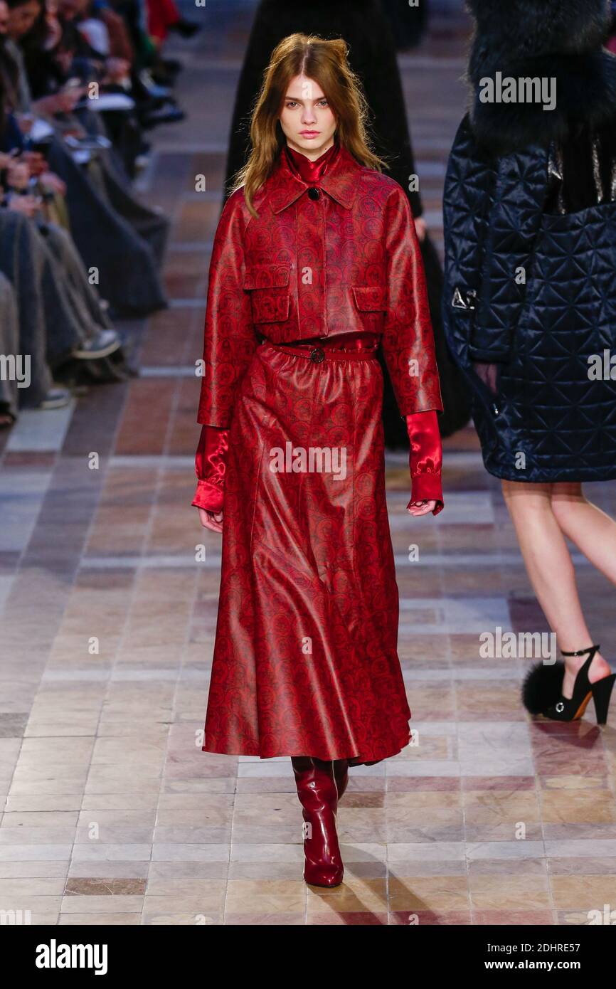 A model walks the runway during the Sonia Rykiel show as part of Paris ...