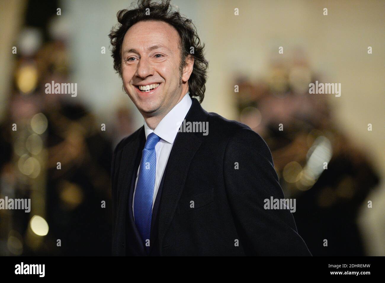 French TV presenter Stephane Bern arriving at the Elysee Palace for a ...
